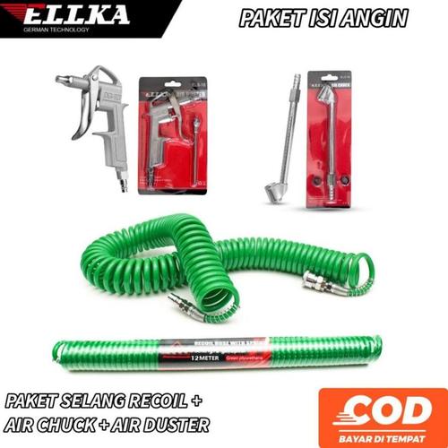 Jual SY Re Hose Selang Angin Kompresor Spiral 12meter 9meter 6meter - 6M+CHUCK+DUSTER - Kota ...