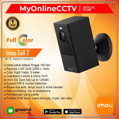 Promo Imou Cell 2 4MP WiFi Battery IP Camera CCTV Color Night Two Way ...