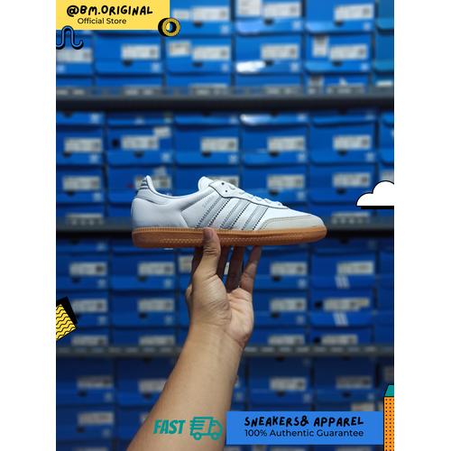 Jual Adidas Samba OG Cloud White Halo Blue Off White IE0877 - 37 - Kab ...