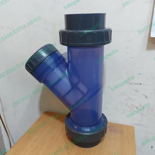 Jual y strainer pvc 4" inch dn100 transparant jis 10k model socket ...