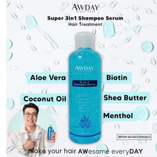 Jual PROMO Awday Shampoo 3 in 1 anti ketombe dan rontok shampo ...