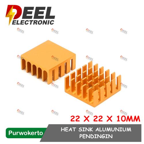Jual HEATSINK ALUMUNIUM 22X22X10MM HEAT SINK PENDINGIN COOLING BLOCK ...