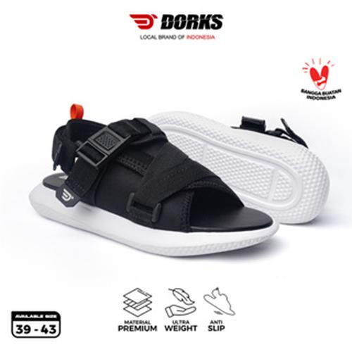 Promo DORKS - Everest Black White | Sandal Pria Wanita | Sandal Gunung ...