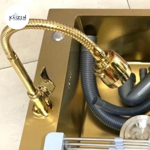 Promo kran kitchen sink gold /keran cuci piring fleksibel warna Emas ...