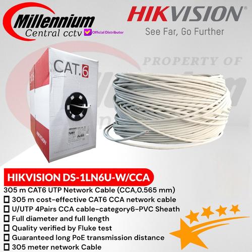 Promo KABEL HIKVISION CAT 6 DS-1LN6U-W/CCA 305 METER LAN UTP NETWORK CABLE Cicil 0% 3x - Jakarta ...