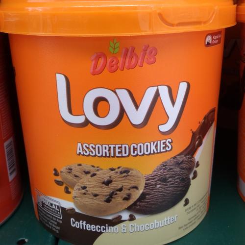 Jual Delbis Lovy Assorted Cookies Coffeeccino Chocobutter Bucket 280g ...
