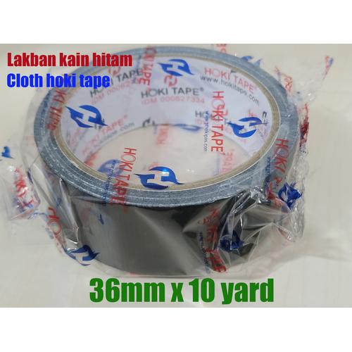 Jual lakban kain Hitam 36mm x10yard Cloth Hoki Tape isolasi selotip ...