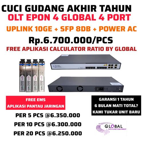 Jual OLT EPON GLOBAL 4 PORT PROMO - AC sfp 9db - Kota Bekasi - Global ...