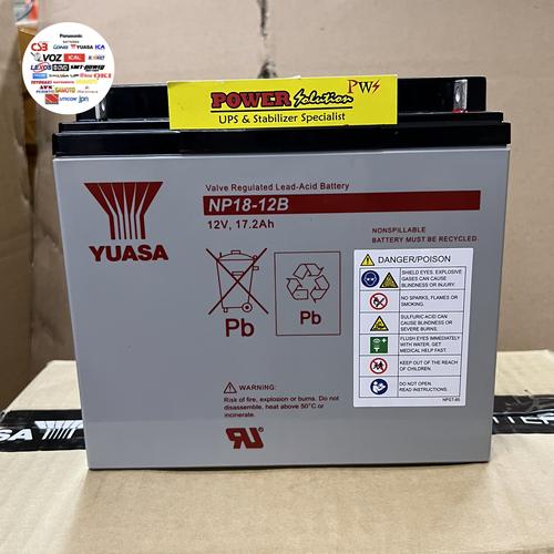 Jual Aki Yuasa NP18-12B Yuasa battery 12v 17,2Ah, Aki Ups Yuasa 12v 17 ...