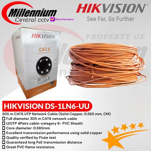 Promo KABEL LAN CAT 6 HIKVISION DS-1LN6-UU 305 METER LAN UTP NETWORK ...
