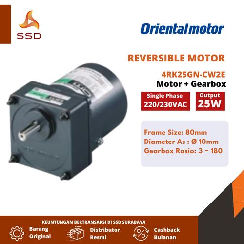 Jual Oriental Reversible Motor 25W 1Phase 220/230VAC 4RK25GN-CW2E Set ...