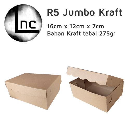 Jual Dus coklat kraft R5 JUMBO ukuran 16x12x7 LNC / Dus Kue / Dus ...