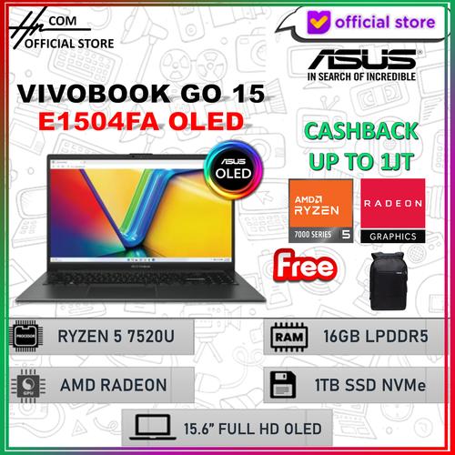 Promo Asus Vivobook Go 15 E1504FA Oled Ryzen 5 7520 16Gb 512Gb Windows 11 Pro 15 Inch Full HD ...