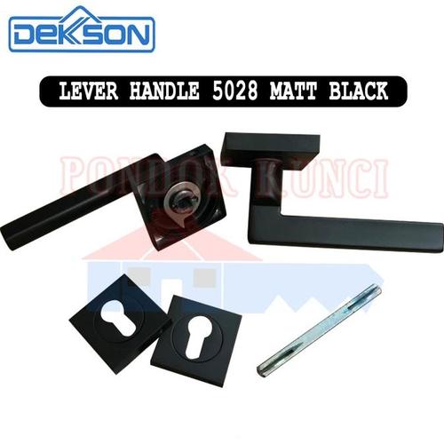 Jual Handle Pintu Dekkson LHR 5028 AZ MATT BLACK Lever Handle Kotak ...