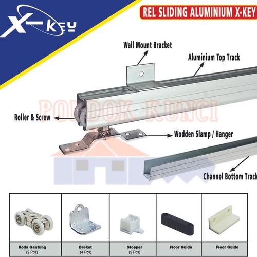Jual Track Rel Sliding Aluminium X-Key 180 Cm Rail Pintu Geser Aluminium - Kab. Bekasi ...