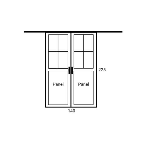 Jual pintu sliding aluminium 2 daun rel atas uk. 140x225 - Kota Depok ...