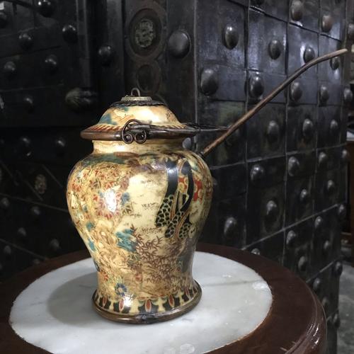 Jual Opium Pot Keramik Porcelain Geisha Jepang Ornamen Kuningan Antik ...