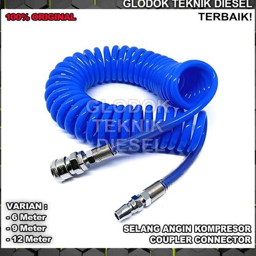 Jual SY Selang Angin Spiral Kompresor 12 , 9 , 6 M Meter Coupler ...
