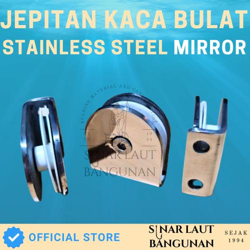 Jual Penjepit kaca/glass clip Bulat Stainless Mirror SUS 202 - Jakarta ...