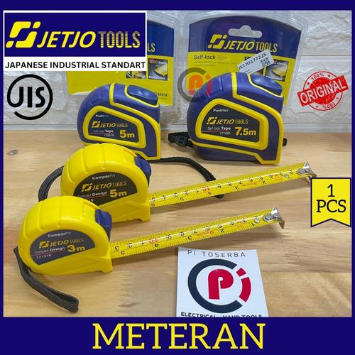 Jual JETJO TOOLS Meteran Tukang Auto Stop Self Lock 3M 5M 7.5M Alat ...