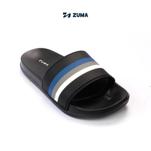 Jual Zuma Slide 13/Sandal Flip On Karet Pria Sandal Selop - Hitam - 44 ...
