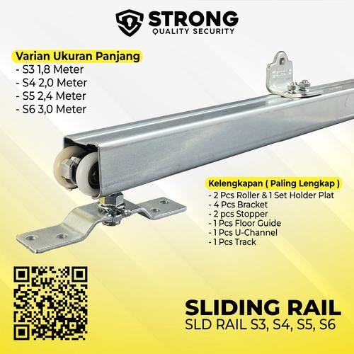 Jual Rel Pintu Geser Sliding rail STRONG Galvanis 1 Set Komplit - 2 ...