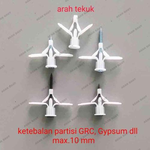 Jual [PER 25 SET] Fisher Gypsum + Skrup Gypsum 6X1.1/2 (3.81 cm) - Kota ...