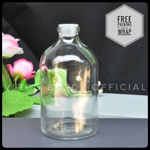 Jual Botol Kaca Vial 100ml Tutup Sumbat Plastik Kedap Udara - Kab ...