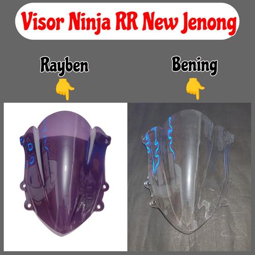 Jual Visor ninja rr new jenong smoke ryben windshield ninja rr new ...
