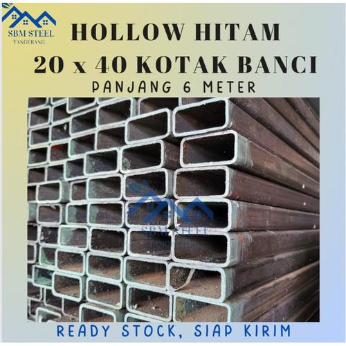Jual HOLLOW HITAM 20 x 40 tebal 1mm x 6 Meter - Hollow 20x40 tebal 1 mm ...