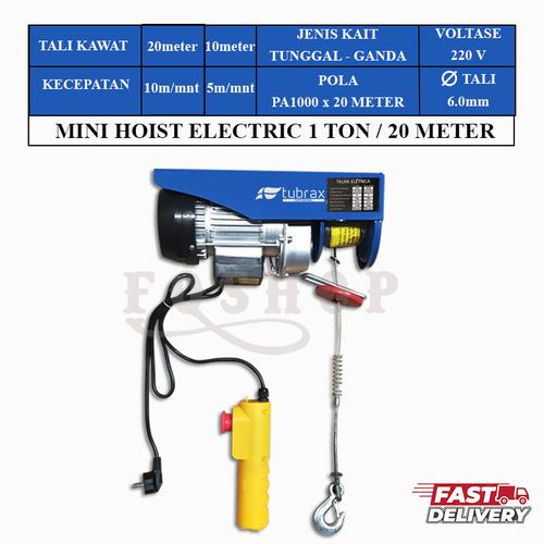 Jual PA 1000 Mini Hoist Electric Wire 20Meter Katrol Listrik Takel ...