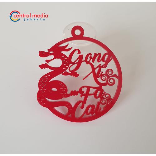 Jual Hang Tag Imlek Akrilik Merah Dragon Chinese New Year Hampers Gift ...
