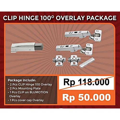 Jual Promo Engsel Lurus BLUM Clip Hinge 100 Soft Close Overlay Package - Kota Bandung ...