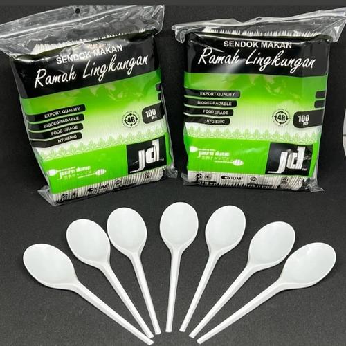Promo SENDOK PLASTIK RAMAH LINGKUNGAN FOOD GRADE SENDOK MAKAN GO GREEN ...