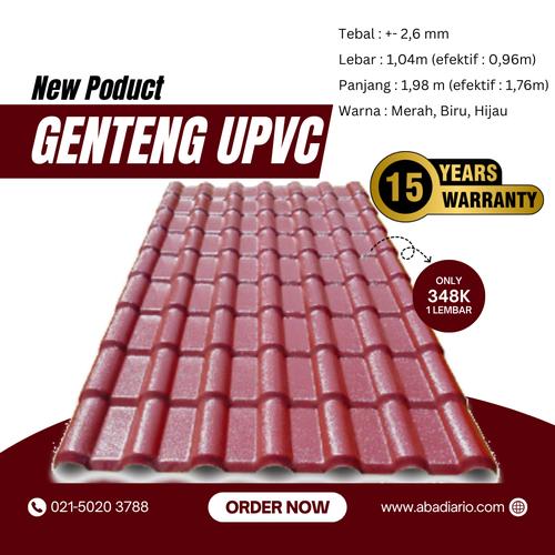 Jual ATAP GENTENG UPVC - ROYAL ROOF - 1 LAYER - ATAP UPVC 1 LAPIS - NOK ...