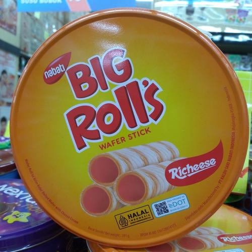 Jual Richeese Nabati Big Rolls 191g-Astor Keju Kaleng-Cemilan-Wafer ...