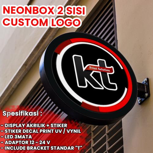 Jual NEON BOX 2 SISI BULAT / KOTAK | NEONBOX 2 SISI TINGGAL PASANG ...