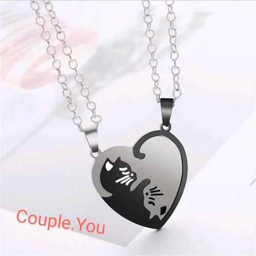 Jual Kalung love gambar kucing couple pasangan kado spesial - Kota ...