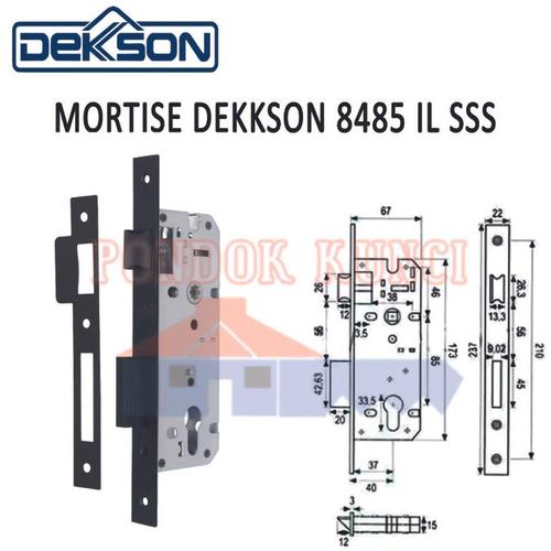 Jual Mortise Lock Dekkson MTS IL DL 8485 Matt Black Bodi Kunci Pintu ...