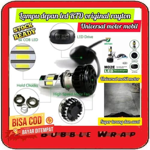 Jual Lampu depan LED RTD Original Rayton Headlamp LED 6 3 SISI motor ...