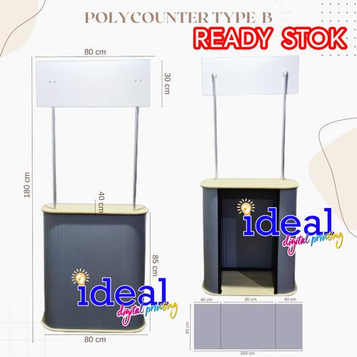Jual Polycounter B1 (with header) alas kayu | Pop Up Table | Pop Up ...