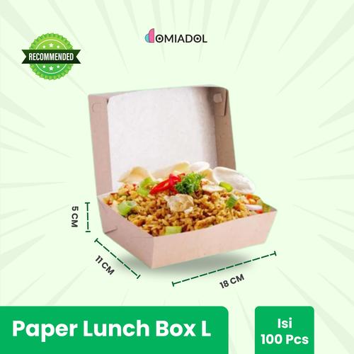 Jual Lunch Box Large Bahan Kraft Full Laminasi - Ukuran 18x11x5 (100 Pcs) - Kab. Sidoarjo ...