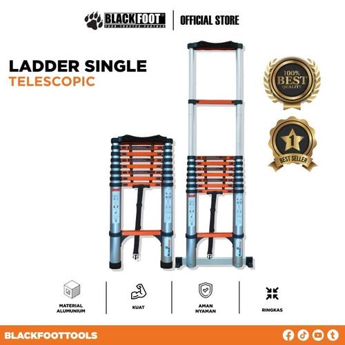 Jual Telescopic Ladder 5.2m Meter Single BLACKFOOT 14 Steps Tangga ...