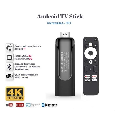 Jual Google TV Stick DUOBOSHI GT1 4K 2GB+8GB Amlogic S905Y4 Android 11 ...