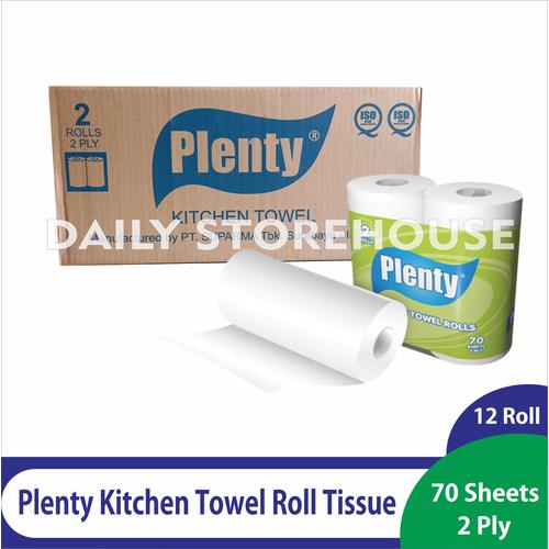 Jual 1 Dus Tissue Plenty Kitchen Towel Rolls Tisu Dapur isi 12 Roll ...