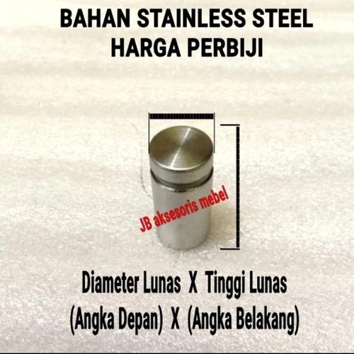 Jual PEN IKLAN STAINLESS STEEL Merk HUBEN / BAUT KACA AKRILIK STAINLES ...