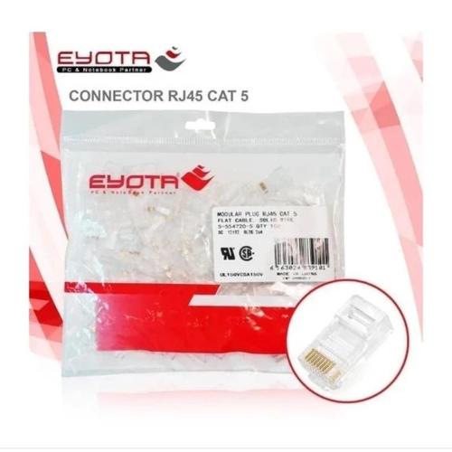 Jual CONNECTOR RJ45 CAT5 EYOTA ISI 100Pc / KONEKTOR RJ45 UTP - Jakarta ...