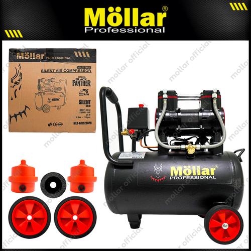 Jual MOLLAR AC1525BP-R Kompresor Angin 1 HP 25 Silent Oilless Black ...