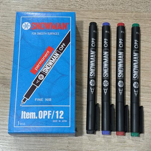 Jual SNOWMAN PERMANENT MARKER OPF OPM BLACK BLUE RED GREEN SPIDOL ...
