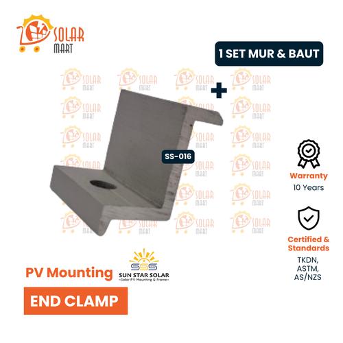 Promo End Clamp 30 & 35 mm Bracket PV Mounting Solar Panel Surya - 30 ...